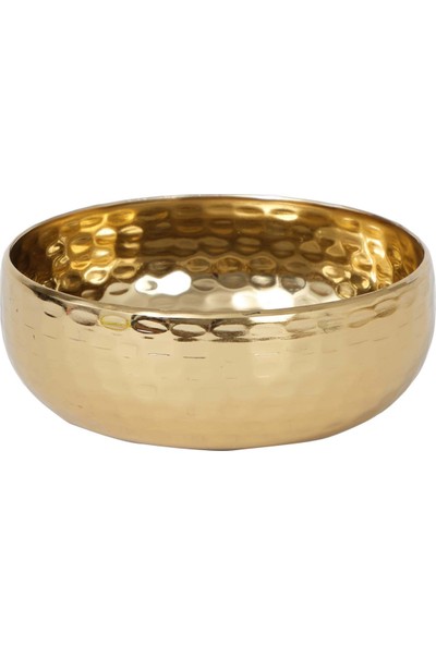 Karaca Home Moroccan Dekoratif Kase Gold 18 x 18 x 7 cm Karaca Home Moroccan Dekoratif Kase Gold 18 x 18 x 7 cm