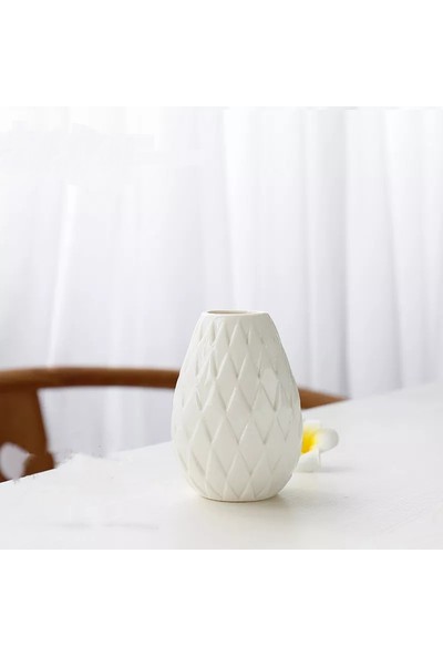 Parla Dekoratif Vazo Beyaz Hera PS3907
