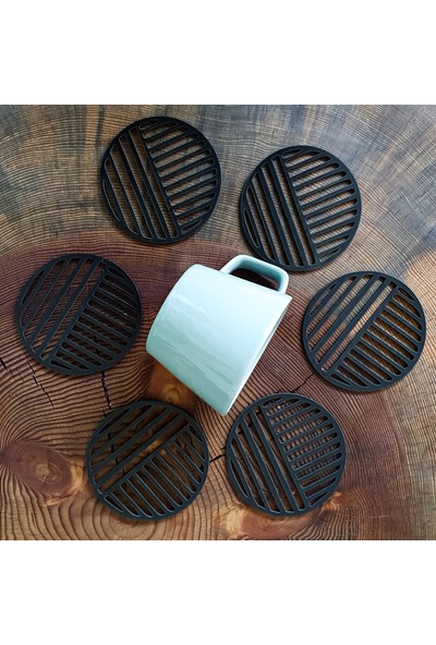 ArtAsia 6'lı Ahşap Bardak Altlığı Seti