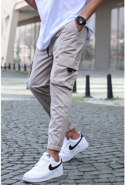 Madmext Bej Kargo Cep Erkek Jogger Pantolon 5461 Madmext Bej Kargo Cep Erkek Jogger Pantolon 5461
