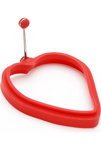 nomnom Kalp Model Silikon Yumurta Omlet Krep Kalıbı - Kırmızı nomnom Kalp Model Silikon Yumurta Omlet Krep Kalıbı - Kırmızı