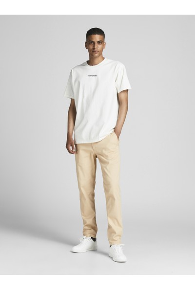 Jack & Jones Bisiklet Yaka Düz Renk Tisört