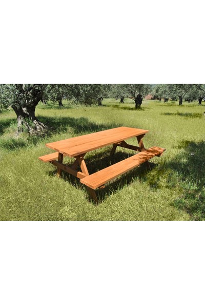 Renazzo Mobilya Doğal Ahşap 8 Kişilik Piknik Masası Renazzo Mobilya Doğal Ahşap 8 Kişilik Piknik Masası