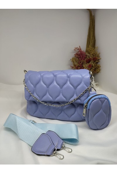 SC Ciyt Of Woman Mini Cüzdanlı Zincir Detaylı Mavi Çanta SC Ciyt Of Woman Mini Cüzdanlı Zincir Detaylı Mavi Çanta