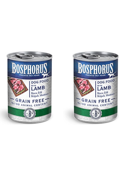 Bosphorus Kuzu Etli Tahılsız Köpek Maması 415 gr x 2 Adet Bosphorus Kuzu Etli Tahılsız Köpek Maması 415 gr x 2 Adet