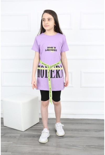 Miralbas Yeşil Tunik Tshirt ve Tayt Kız Çocuk Yazlık Takım Miralbas Yeşil Tunik Tshirt ve Tayt Kız Çocuk Yazlık Takım