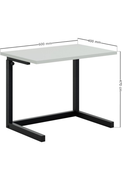 Yükseklik Ayarlı Yan Kenar Sehpa Zigon Sehpa