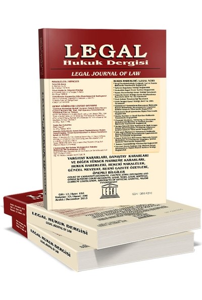 Legal Hukuk Dergisi 2015 Yılı 1 Takım 12 Sayı (Ciltli)