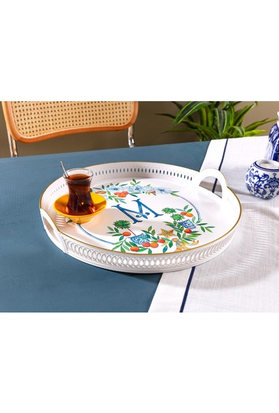 Madame Coco Rimini Yuvarlak Örgü Tepsi Madame Coco Rimini Yuvarlak Örgü Tepsi