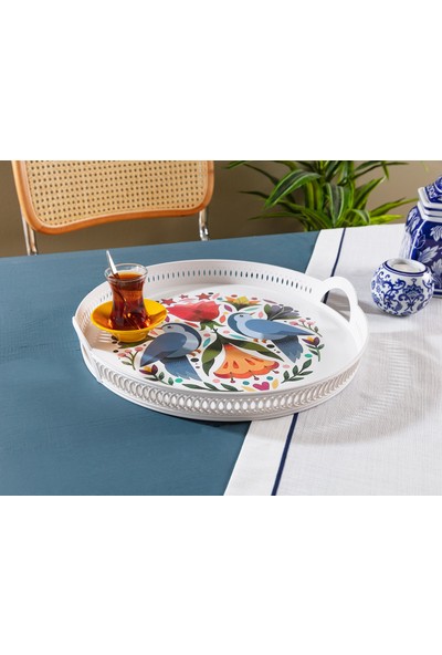 Madame Coco Varese Yuvarlak Örgü Tepsi