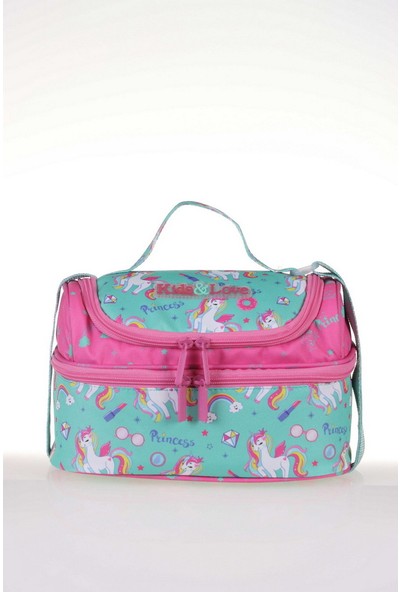 Kaukko Kids & Love Design Mint Unicorn Beslenme Çantası 24X15X15 (L7071)