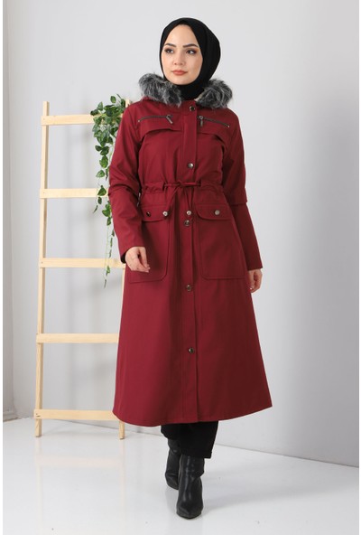 Moda Mihram Fermuar Detaylı Mont Bordo Moda Mihram Fermuar Detaylı Mont Bordo