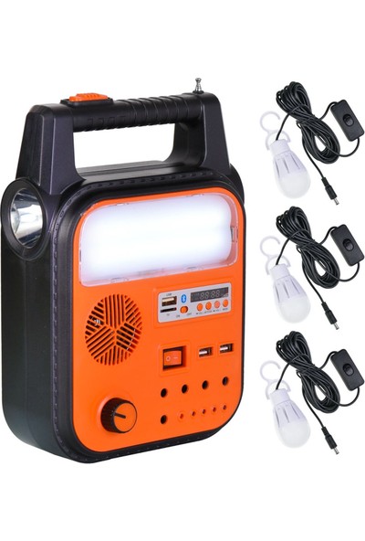 OEM Powerdex Fm USB Bluetooth'lu Güneş Enerji Aydınlatma Seti PD-6500 OEM Powerdex Fm USB Bluetooth'lu Güneş Enerji Aydınlatma Seti PD-6500
