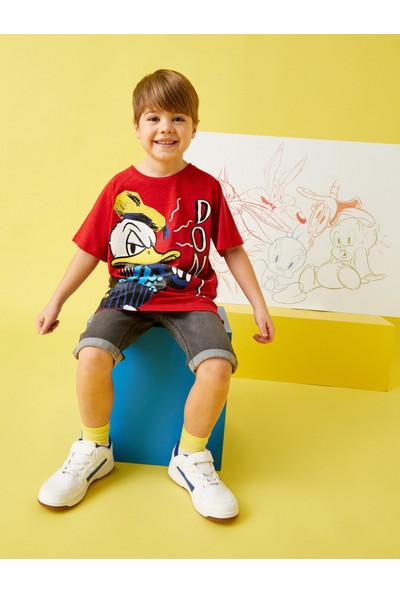 Koton Donald Duck Baskılı Tişört Lisanslı Kısa Kollu Pamuklu Koton Donald Duck Baskılı Tişört Lisanslı Kısa Kollu Pamuklu