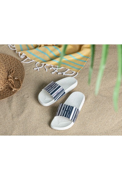 English Home Marine Stripe Kadın Plaj Terlığı 36 Lacivert