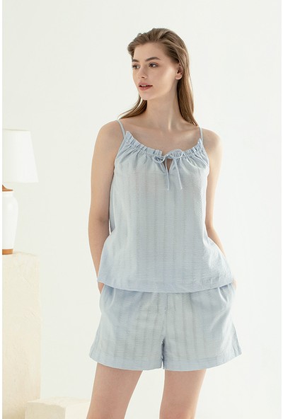 English Home Jane Pamuk Kadın Pıjama Takımı Xl Açık Mavi