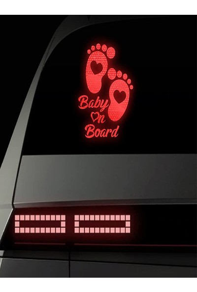 Özkaş Arabada Bebek Var! Reflektörlü Sticker Yapıştırma Özkaş Arabada Bebek Var! Reflektörlü Sticker Yapıştırma