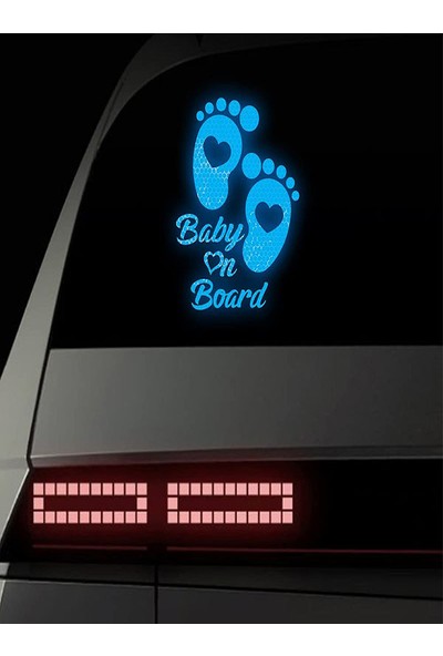 Özkaş Arabada Bebek Var! Reflektörlü Sticker Yapıştırma Özkaş Arabada Bebek Var! Reflektörlü Sticker Yapıştırma