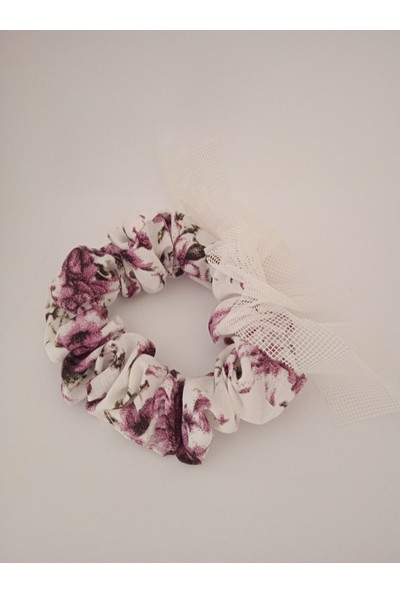 Thulia Beyaz Desenli Kumaş Toka 2li white