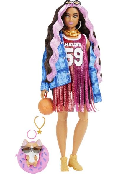 Barbie Extra - Ekose Ceketli Bebek, Hayvan Dostu Corgi Cinsi Köpek, 3 Yaş ve Üzeri HDJ46 Barbie Extra - Ekose Ceketli Bebek, Hayvan Dostu Corgi Cinsi Köpek, 3 Yaş ve Üzeri HDJ46