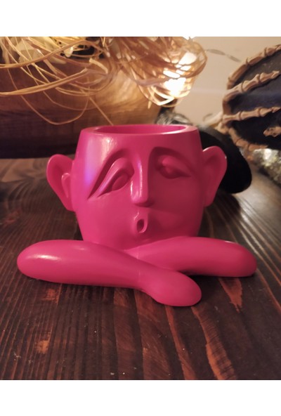 Tuemce Soyut Yüz Uyuyan Saksı