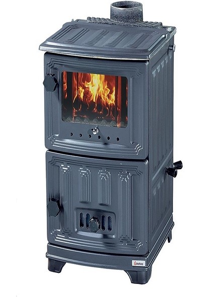 Gri Mid Lüx Şömine Soba