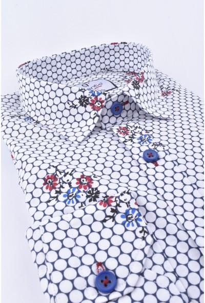 Assente 562-1 Assente Slimfit Gömlek/beyaz/l