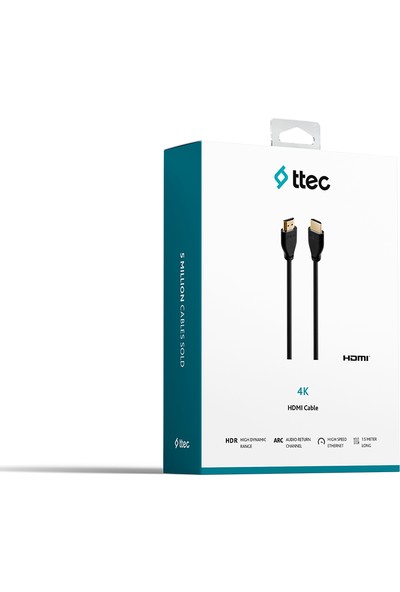 Ttec 2 4K HDMI Kablo 1.5metre Siyah