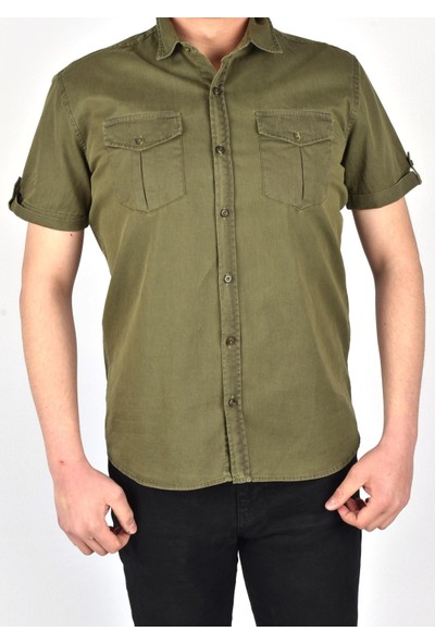 Twister Eg 1812 Çift Cep Slimfit Kısa Kol Gömlek/haki/l Twister Eg 1812 Çift Cep Slimfit Kısa Kol Gömlek/haki/l