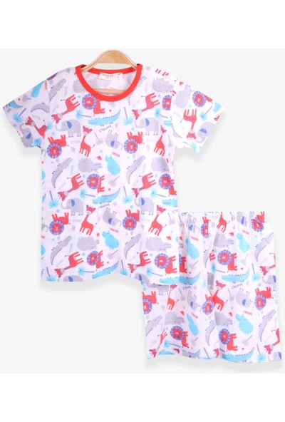 Breeze Erkek Bebek Pijama Takımı Hayvanlar Alemi Desenli Beyaz (9 Ay-3 Yaş) Breeze Erkek Bebek Pijama Takımı Hayvanlar Alemi Desenli Beyaz (9 Ay-3 Yaş)