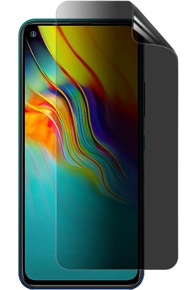 Winex Realme 5i Sadece Ön Hayalet Kılıflı Kesim Ekran Koruyucu Kaplama