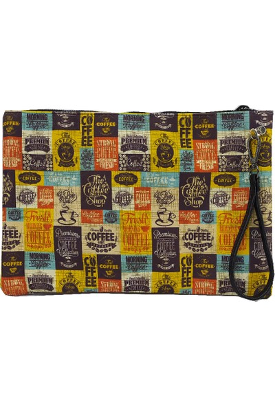 ModaZey Sarılı Kahve Desenli El Çantası & Clutch