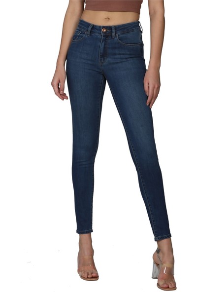 Whitney Kadın Dar Paça Lacivert Jean Pantolon Whitney Kadın Dar Paça Lacivert Jean Pantolon