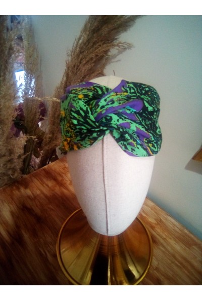 Caraft By Duru Yeşil Desenli Saç Bandı Caraft By Duru Yeşil Desenli Saç Bandı