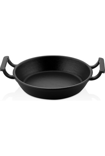 Defonte Döküm Demir Yuvarlak Çap 16 cm Sahan (Döküm Çift Ergonomik Kulplu - Siyah Renk) Defonte Döküm Demir Yuvarlak Çap 16 cm Sahan (Döküm Çift Ergonomik Kulplu - Siyah Renk)