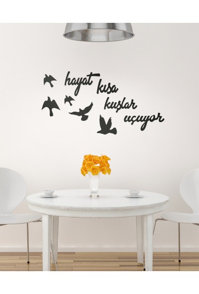 Çangal Sanat Hayat Kısa Kuşlar Uçuyor Dekoratif Lazer Kesim Ahşap Duvar Tablosu Çangal Sanat Hayat Kısa Kuşlar Uçuyor Dekoratif Lazer Kesim Ahşap Duvar Tablosu