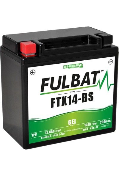 Fulbat Piaggio X-Evo X7 X8 X9 04-08 Fulbat FTX14-BS YTX14-BS Jel Akü Fulbat Piaggio X-Evo X7 X8 X9 04-08 Fulbat FTX14-BS YTX14-BS Jel Akü