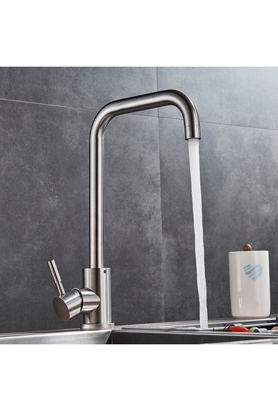 Peakbay Paslanmaz Inox L Borulu Mutfak Eviye Bataryası