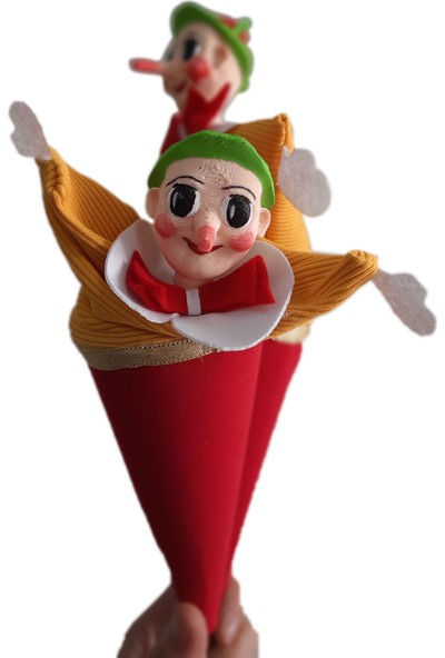 Uçaneller Kuklaevi Pinokyo Külah Kukla 2'li Uçaneller Kuklaevi Pinokyo Külah Kukla 2'li