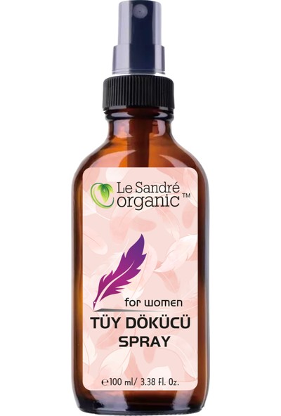 Le Sandre Organics Tüy Dökücü Sprey Bayanlara Özel 100 ml Cam Şişe Le Sandre Organics Tüy Dökücü Sprey Bayanlara Özel 100 ml Cam Şişe