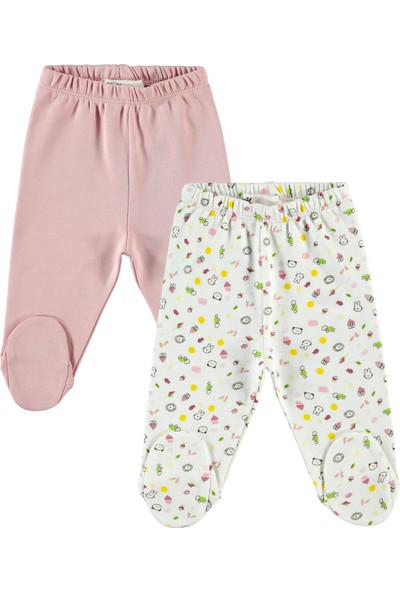 Civil Baby Kız Bebek 2'li Patikli Tek Alt 1-3 Ay Pudra