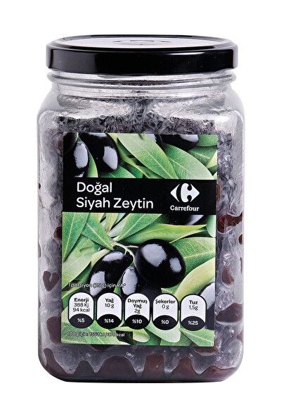 Carrefour Doğal Siyah Zeytin 900 gr Carrefour Doğal Siyah Zeytin 900 gr