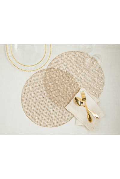 English Home Loya Pvc 2'li Amerikan Servis 38 cm Gold English Home Loya Pvc 2'li Amerikan Servis 38 cm Gold