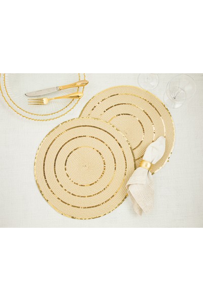 English Home Gala x y Pp 2'li Amerikan Servis 38 cm Gold English Home Gala x y Pp 2'li Amerikan Servis 38 cm Gold