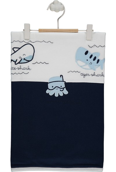 Bebelinna Köpek Balığı Desenli Yazlık Bebek Battaniyesi 4137A1