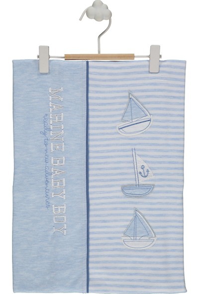 Bebelinna Gemi Desenli Yazlık Bebek Battaniyesi 85X90CM 4135A1