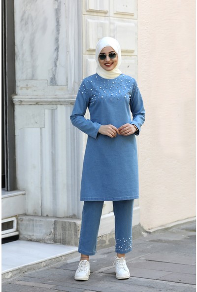 Piennar Incili Kot Tunik & Pantolonikili Takım