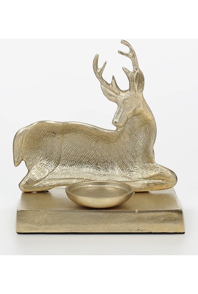 Evden Konsept Soft Dekoratif Geyik Model Mumluk Orta Boy