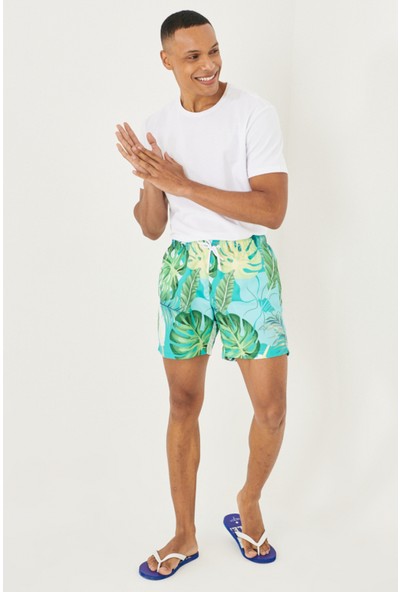 AC&Co / Altınyıldız Classics Erkek Yeşil Standart Fit Cepli Desenli Şort Mayo AC&Co / Altınyıldız Classics Erkek Yeşil Standart Fit Cepli Desenli Şort Mayo