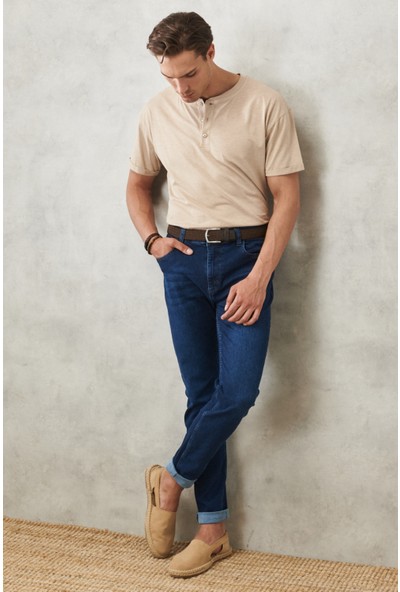 Ekstra Slim Fit Dar Kesim James Düz Denim Pantolon Ekstra Slim Fit Dar Kesim James Düz Denim Pantolon